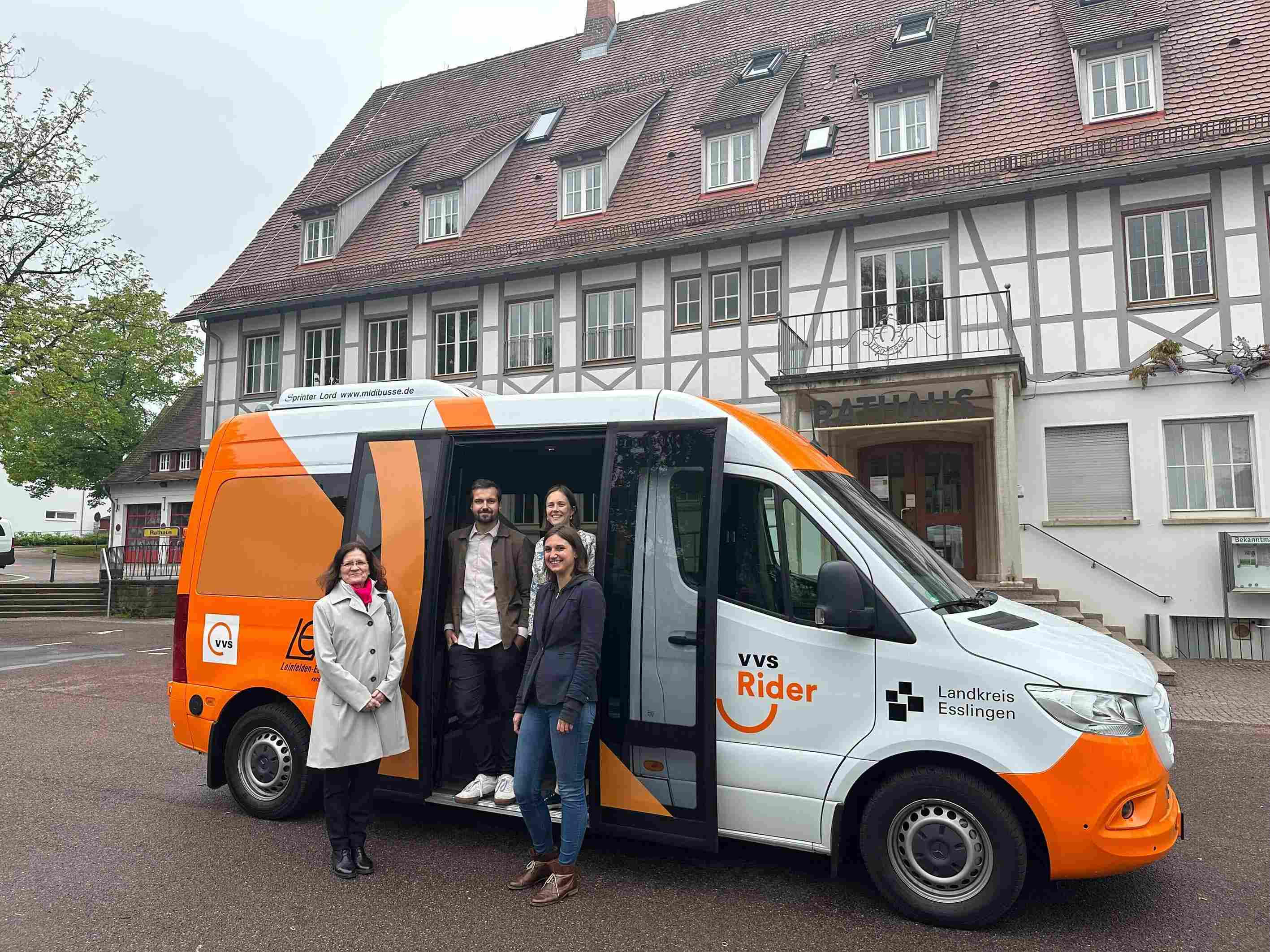 Der VVS-Rider bringt Fahrgäste in Leinfelden-Echterdingen ohne festen Fahrplan flexibel ans Ziel